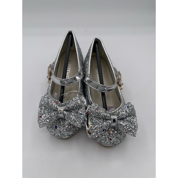 Shoes | Girl Glitter Princess Low Heel Fancy Party Dress Up Shoes Size ...
